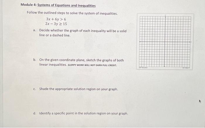 Module 4: Systems of Equations and Inequalities | Chegg.com