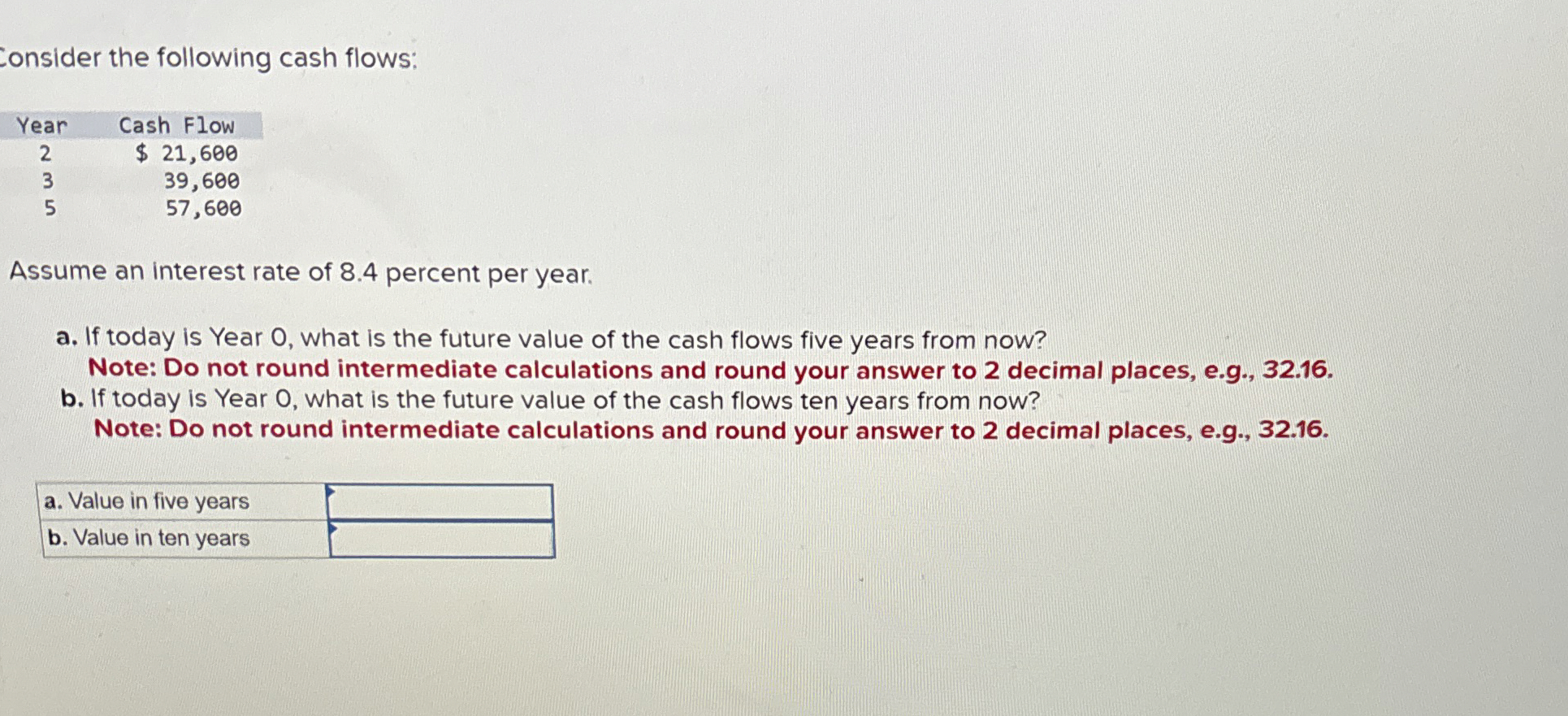 Solved Onsider the following cash flows:Assume an interest | Chegg.com