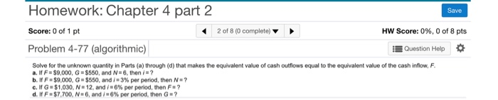 Solved Homework Chapter 4 Part 2 Save Score 0 Of 1 Pt 2 Of