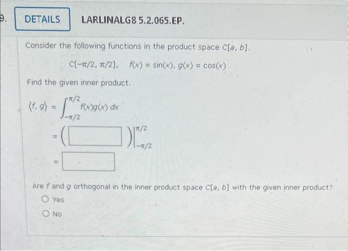 Solved Consider the following functions in the product space | Chegg.com