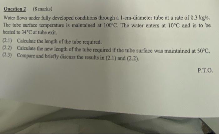 Solved Question 2 ( 8 marks) Water flows under fully | Chegg.com