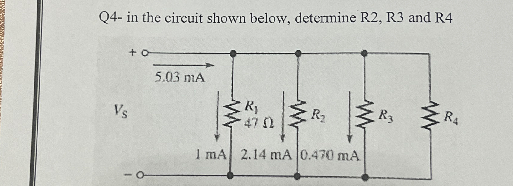Solved Q4- ﻿in the circuit shown below, determine R2, ﻿R 3 | Chegg.com