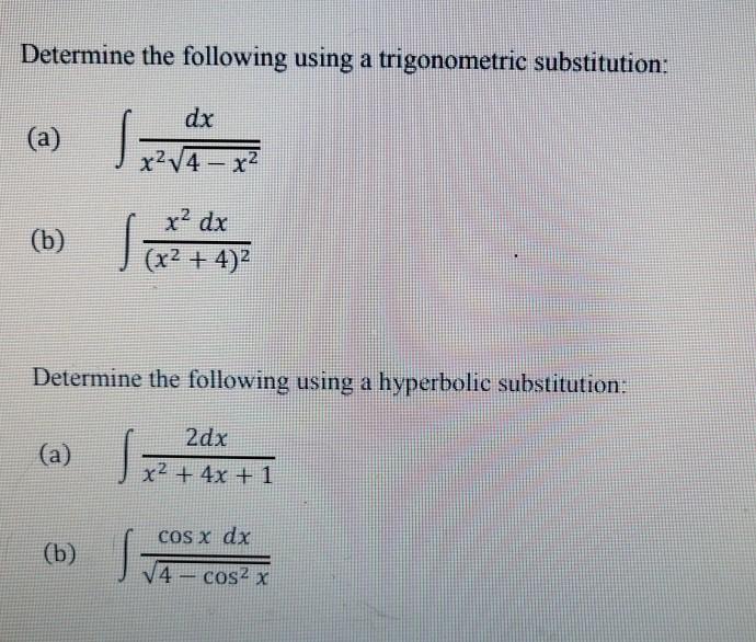 Solved Determine the following using a trigonometric | Chegg.com