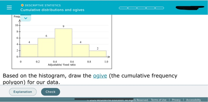 Solved O DESCRIPTIVE STATISTICS - Cumulative distributions | Chegg.com