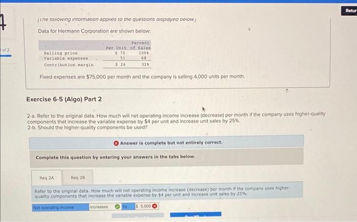 Solved Exercise 6-8 (Algo) Compute the Margin of Safety | Chegg.com
