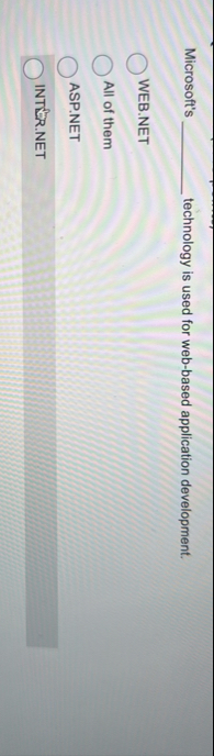 Solved Microsoft's ﻿technology is used for web-based | Chegg.com