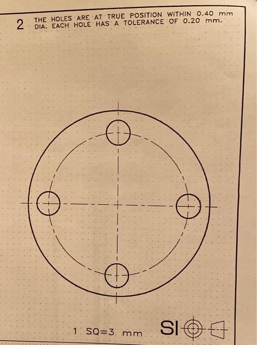 Solved Give geometric tolerance symbols that show: 1 | Chegg.com