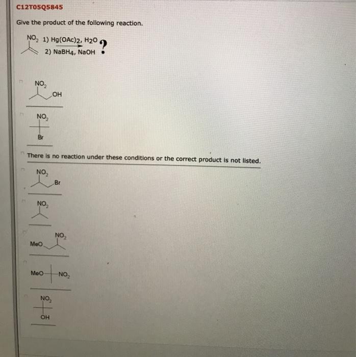 Solved C12T05Q7750 Give the major organic product of the | Chegg.com