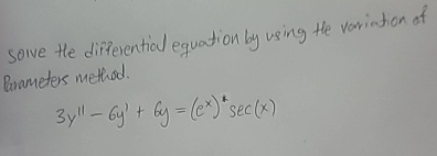 Solved Solve the differential equation by using the | Chegg.com