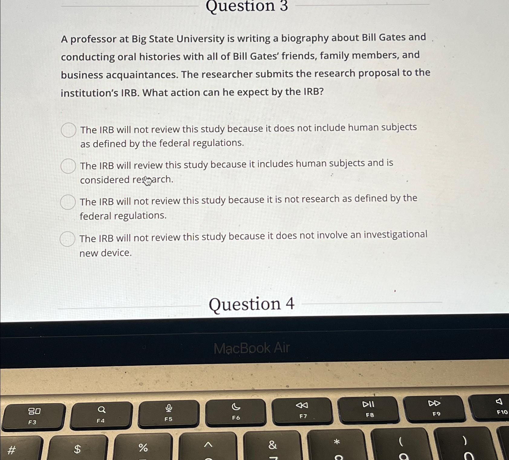 Solved Question 3A professor at Big State University is | Chegg.com