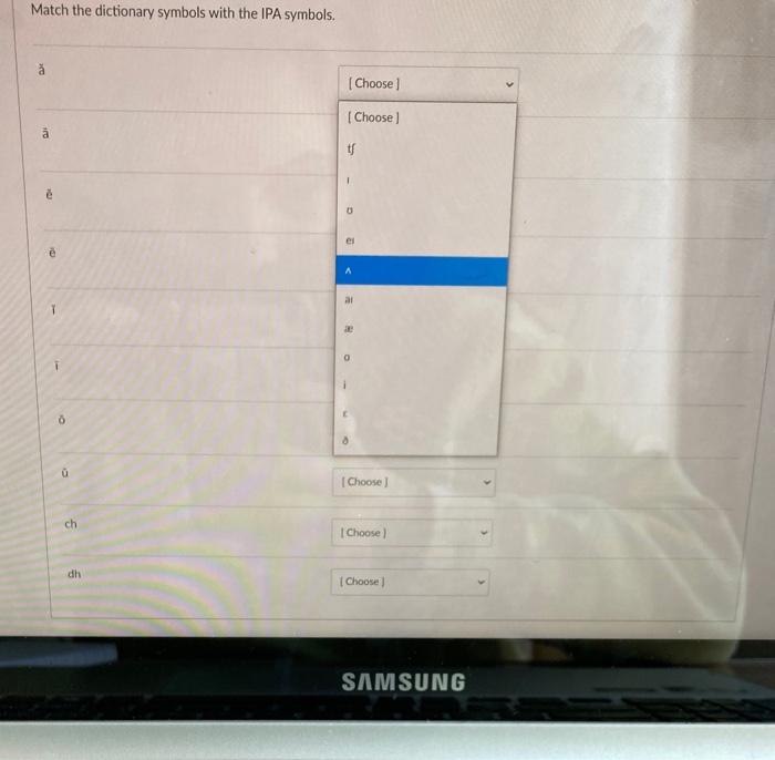Solved Match the dictionary symbols with the IPA symbols. we | Chegg.com