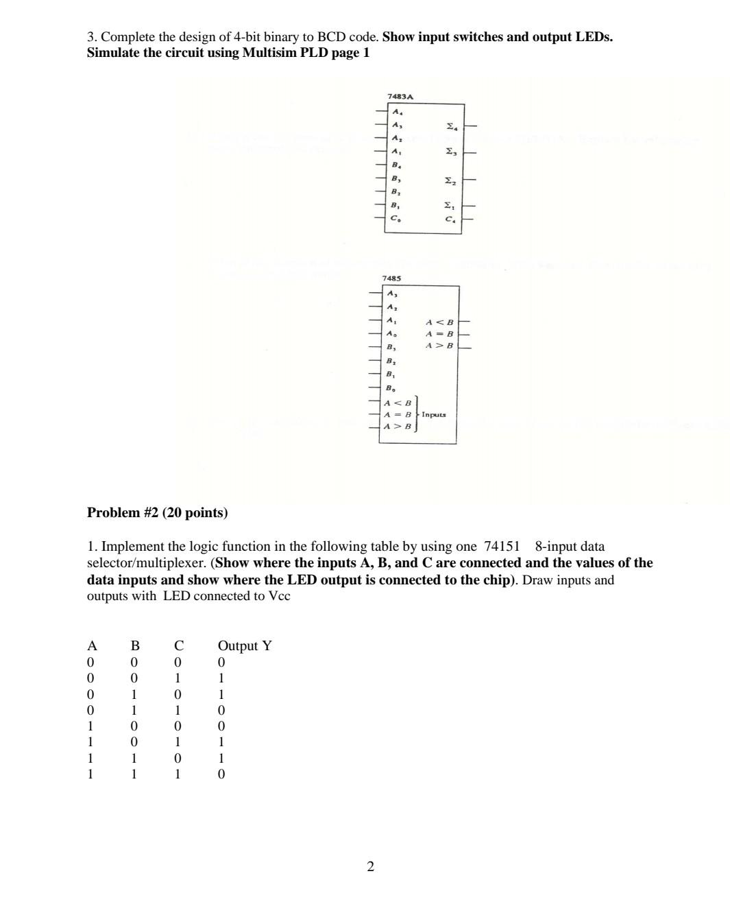 Solved 3. Complete the design of 4-bit binary to BCD code. | Chegg.com