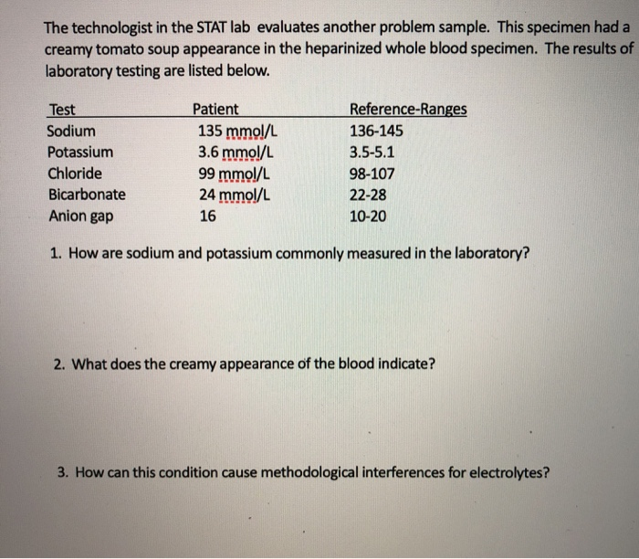 Solved The technologist in the STAT lab evaluates another | Chegg.com Solved The technologist in the STAT lab evaluates another | Chegg.com