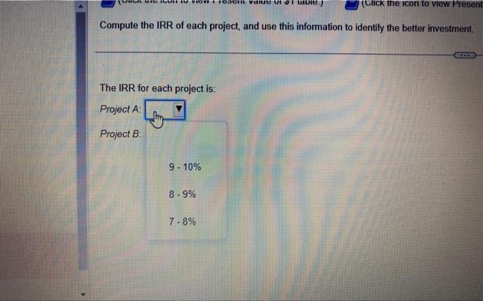 Consider the following projects being considered by | Chegg.com