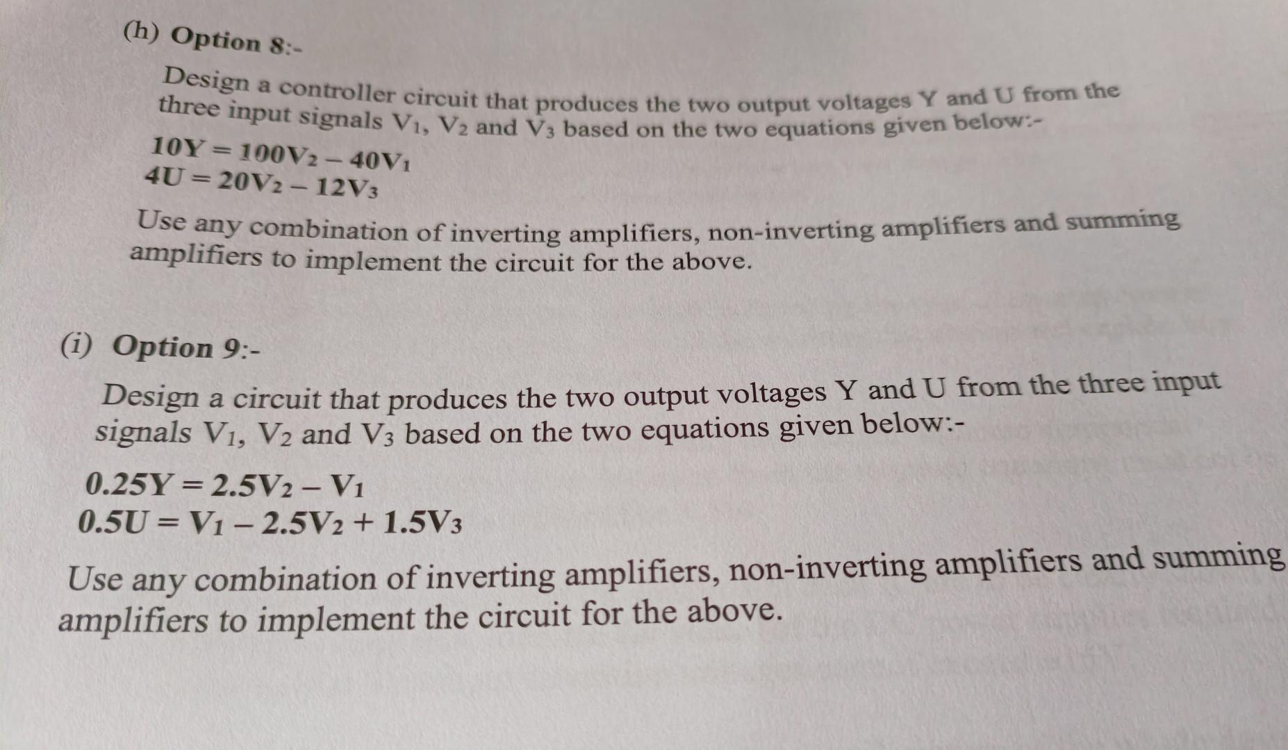 Solved how to make an inverting amplifier circuit &non | Chegg.com