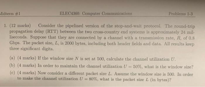 Solved 1. (12 marks) Consider the pipelined version of the | Chegg.com