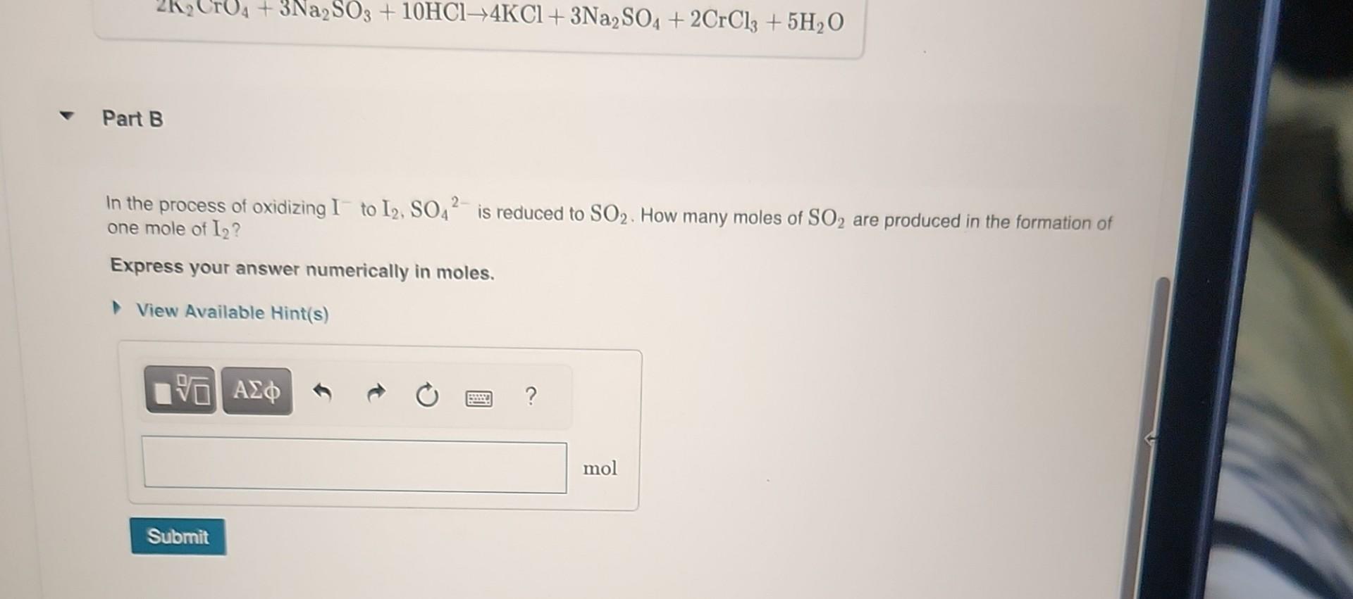 Solved Balancing Redox Equations and Stoichiometry 25 of 33 | Chegg.com