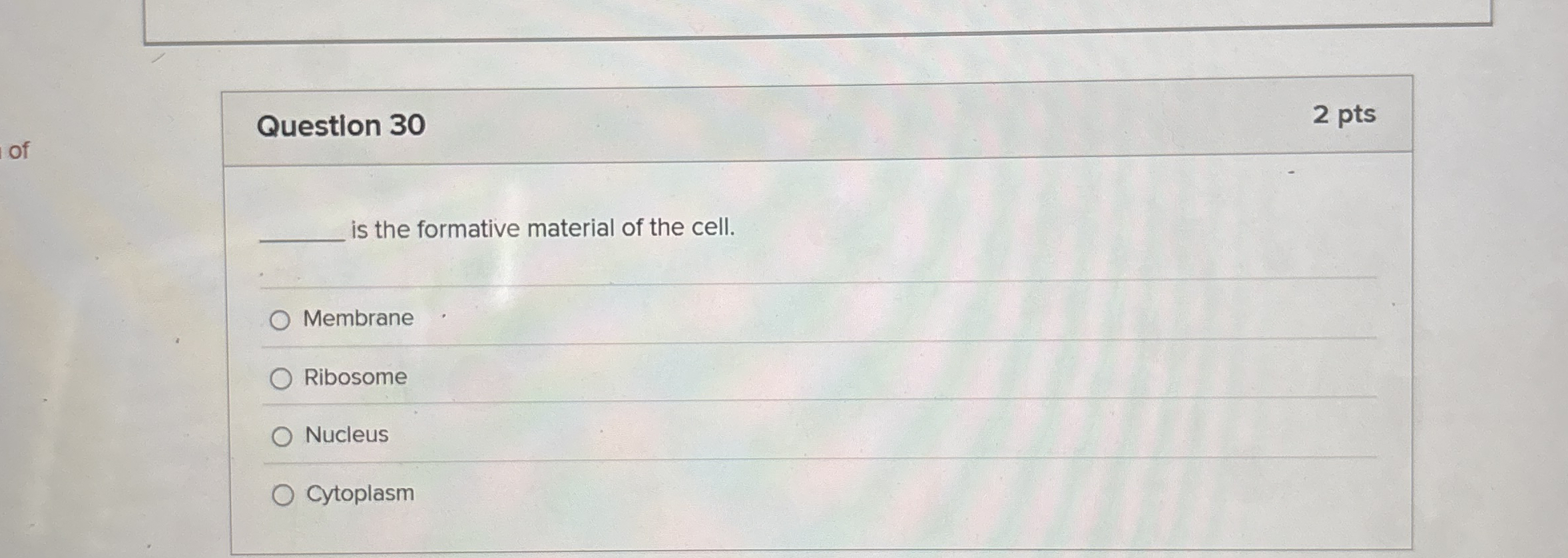 Question 302 ﻿ptsofis the formative material of the | Chegg.com