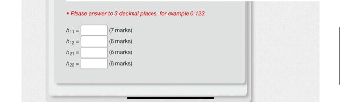 Solved Find the hybrid [h] parameters of the two port | Chegg.com