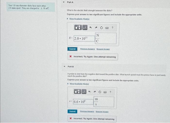 Solved Two 1 B cm-dlameter disks face each other. 20 mm | Chegg.com