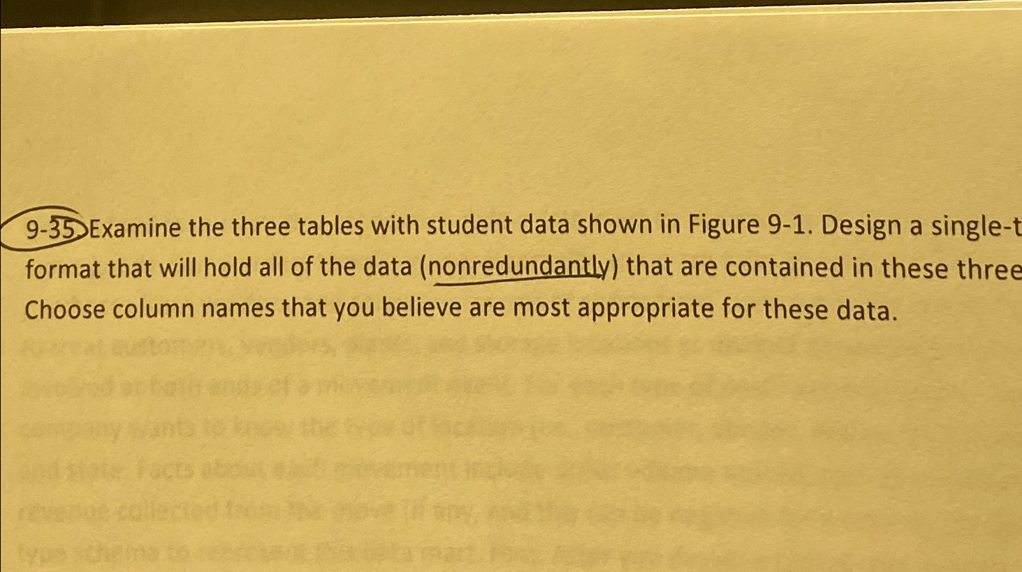 Solved 9-35) ﻿Examine the three tables with student data | Chegg.com