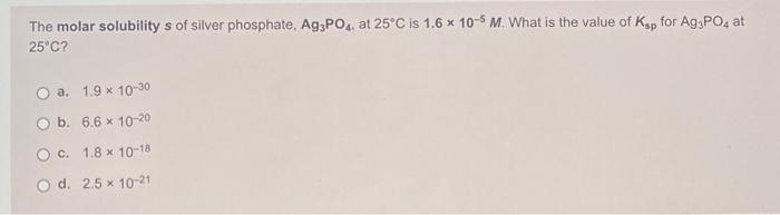 Solved What is the solubility product Ksp expression, | Chegg.com