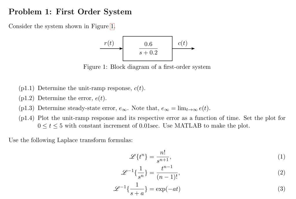 Consider the system shown in Figure 1. r(t) | Chegg.com