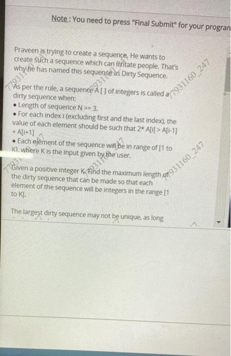 Solved rreate sur trying to create a sequence. He wants to | Chegg.com