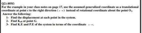 Solved Q2:40M) For the example in your class notes on page | Chegg.com