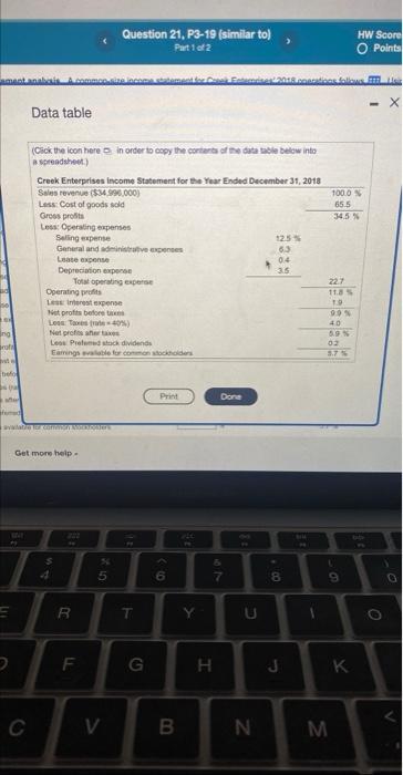 Solved Common-size statement analysis A common-size income | Chegg.com