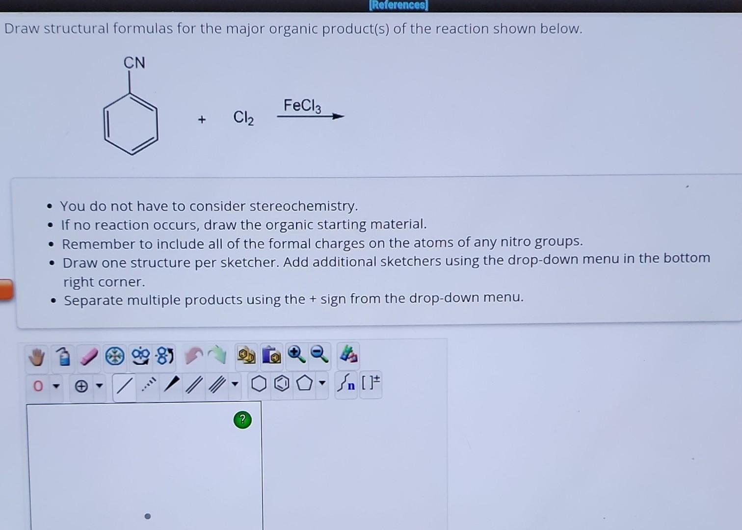 Solved Draw structural formulas for the major organic | Chegg.com