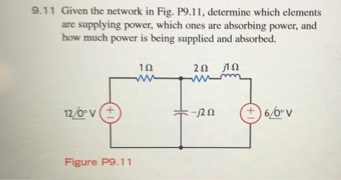 Solved 9.11 Given the network in Fig. 29.11, determine which | Chegg.com