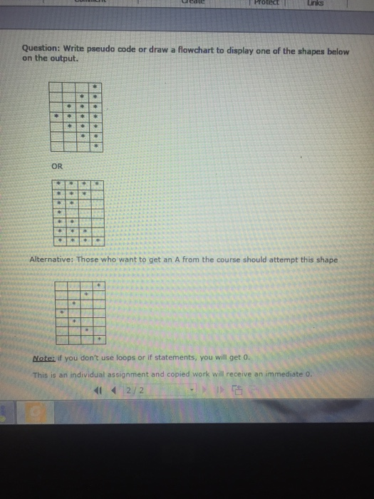 Solved Links Question: Write pseudo code or draw a flowchart | Chegg.com