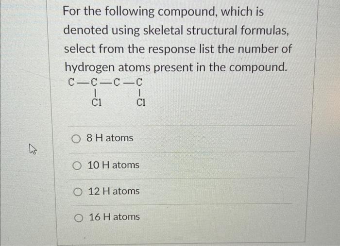 Solved For the following compound, which is denoted using | Chegg.com