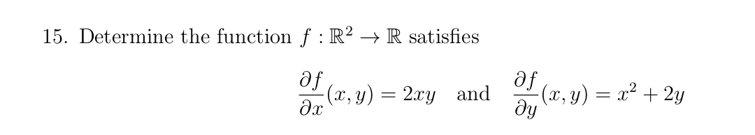 Solved Determine the function f:R2→R | Chegg.com