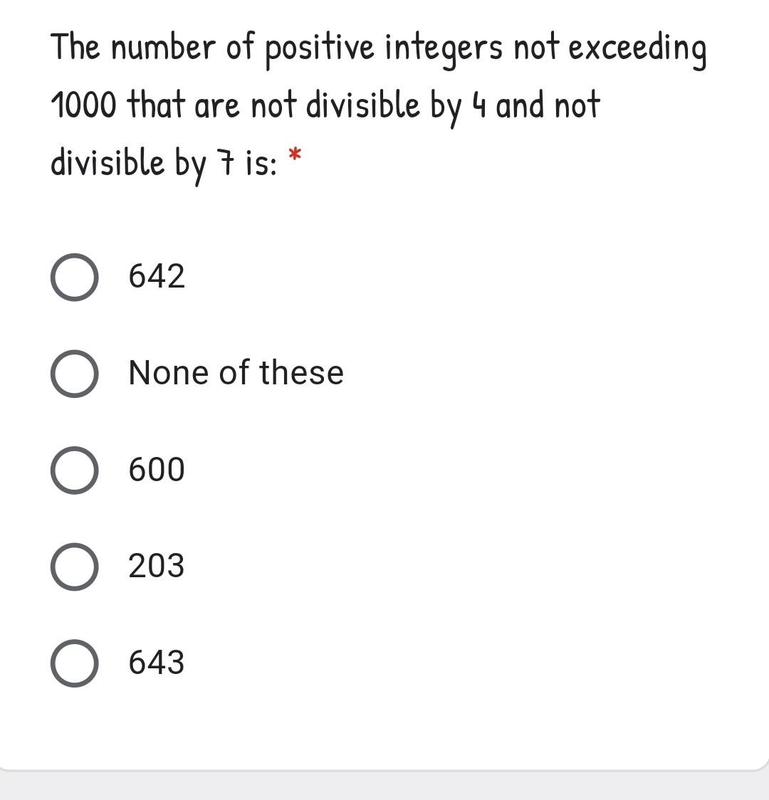 Solved The number of positive integers not exceeding 1000 | Chegg.com