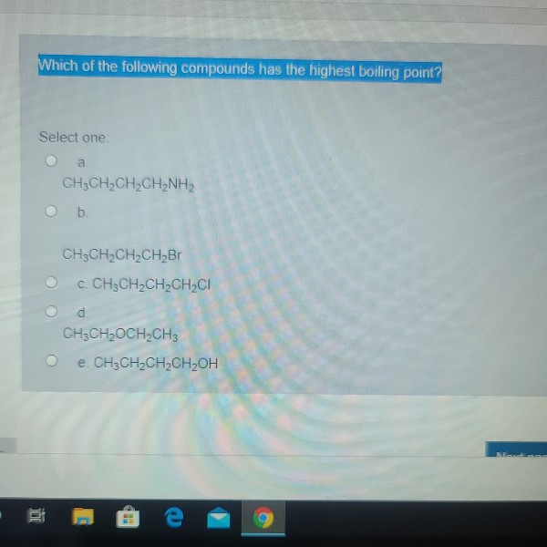 Solved Which of the following compounds has the highest | Chegg.com