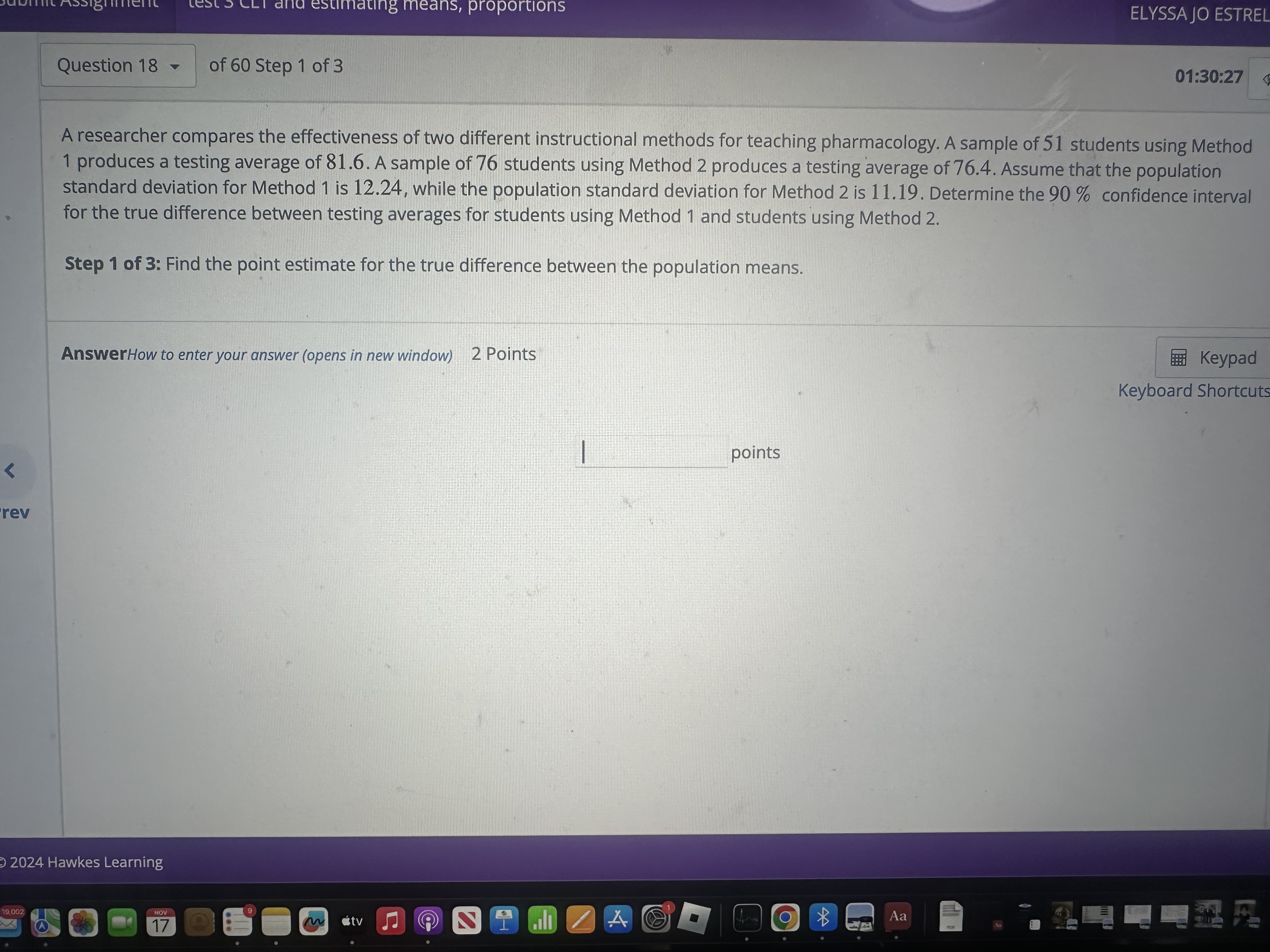Solved by an EXPERT A researcher compares the effectiveness of two | Chegg.com