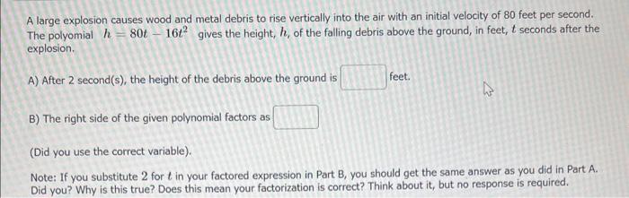 Solved A large explosion causes wood and metal debris to | Chegg.com