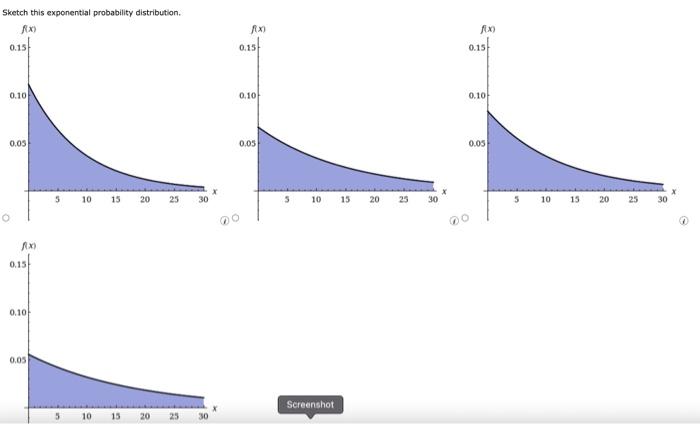 Solved Sketch this exponential probability | Chegg.com