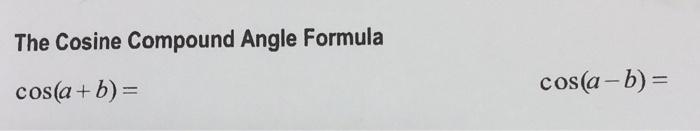 Solved The Sine Compound Angle Formula 7T Using the identity | Chegg.com
