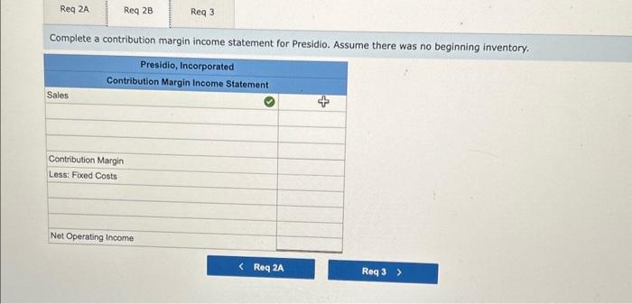 Solved Required: 2-a. Complete a full absorption costing | Chegg.com