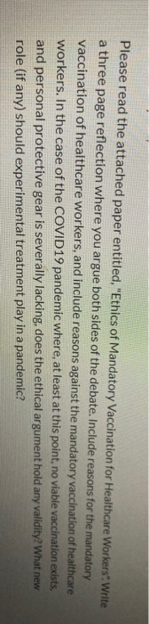 draw cogent parallels berwenn the societal response | Chegg.com