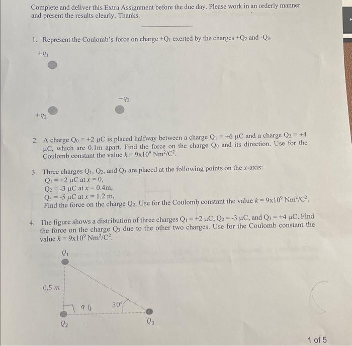Solved Complete and deliver this Extra Assignment before the | Chegg.com