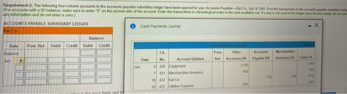 Solved Requirement 2. The following four-column accounts in | Chegg.com