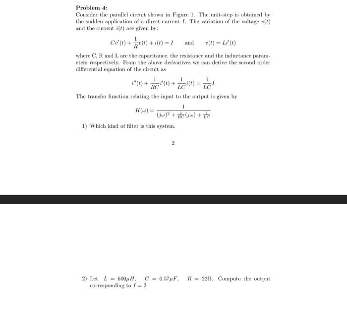 Solved Figure 1: DC parallel circuitProblem 4: Consider the | Chegg.com