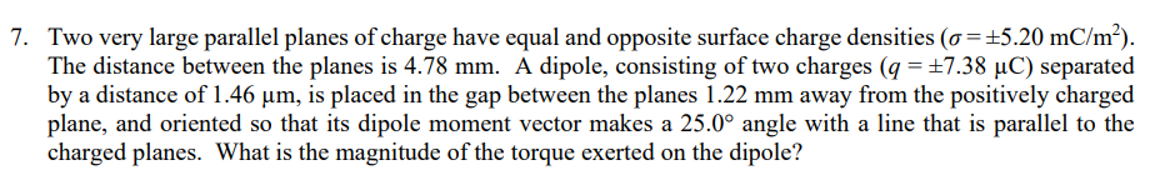 Solved Two very large parallel planes of charge have equal | Chegg.com