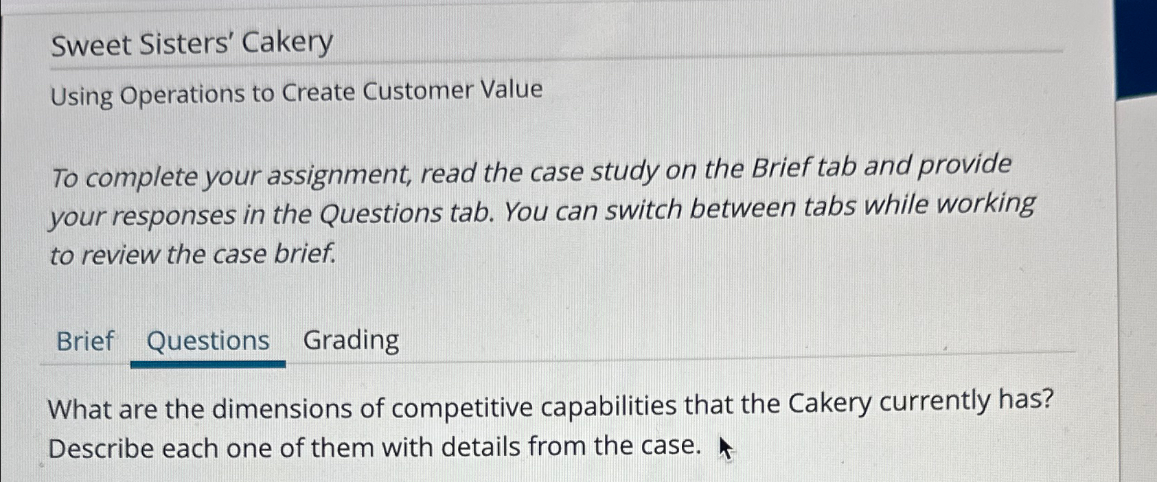 Solved Sweet Sisters' CakeryUsing Operations to Create | Chegg.com