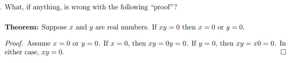 Solved What, if anything, is wrong with the following | Chegg.com