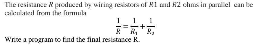 Solved The resistance R produced by wiring resistors of R1 | Chegg.com